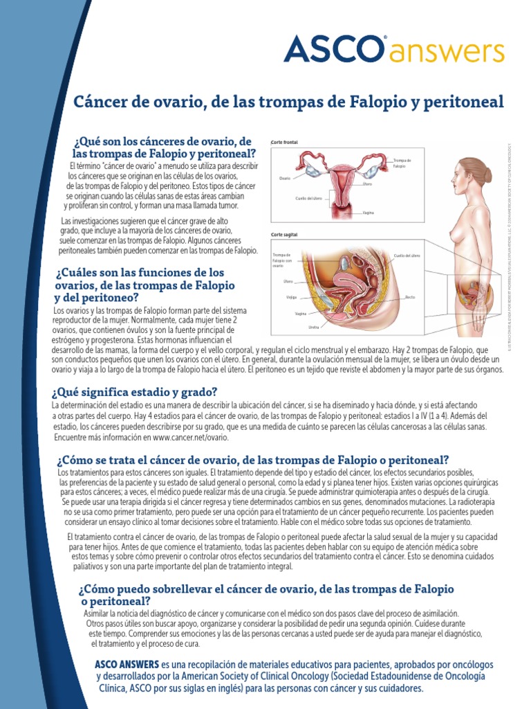 Asco Answers Ovarian Esp | PDF | Cáncer | Ovario