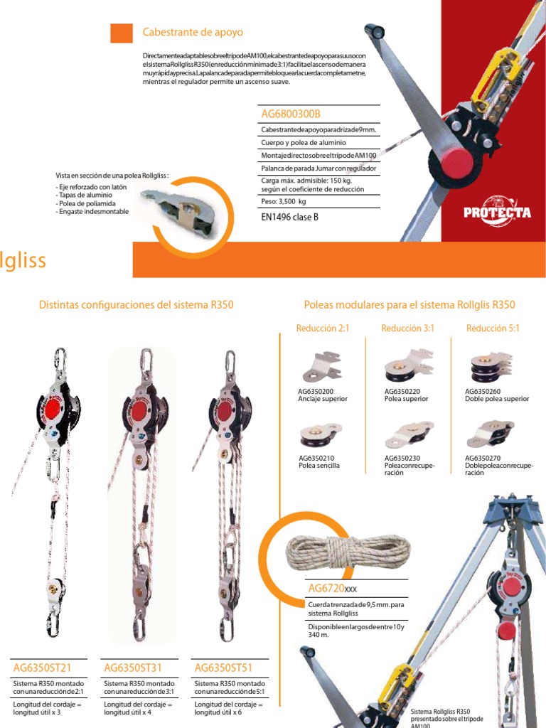 Cabestrante Rollgliss R350 y configuraciones | PDF | Tecnología