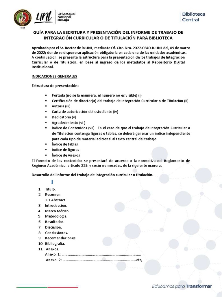 Estructura Presentación Trabajo de Titulación | PDF