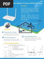 ONT DUAL BAND WIFI 6 ZXHN F6600P Datasheet | PDF | Wi Fi | I Pv6