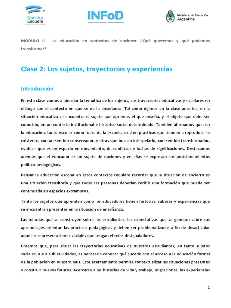 TECE02 Clase2 | PDF | Método de enseñanza | Subjetividad