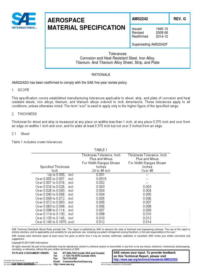 Aerospace Material Specification | PDF | Sheet Metal | Engineering ...