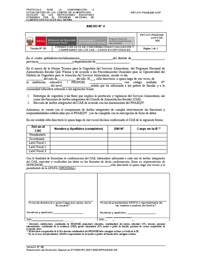 Anexo 4 y 2 Acta Cae 2022 | PDF | Privacidad de la información
