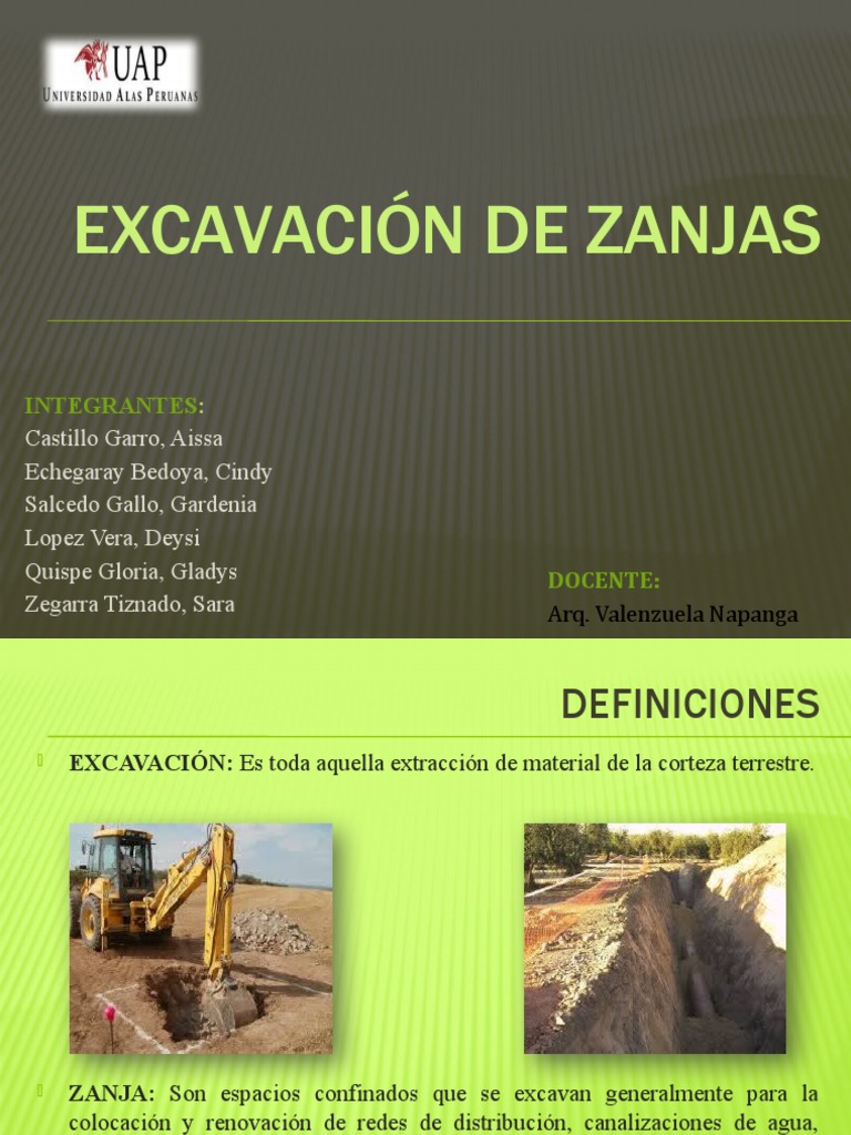 Excavacion de Zanjas | PDF | Fundación (Ingeniería) | Sectores Economicos