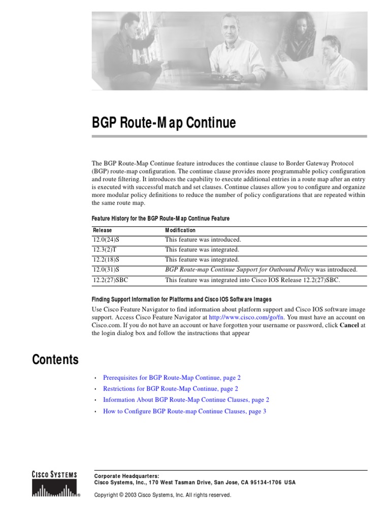 BGP Route-Map Continue | PDF | Routing | Router (Computing)
