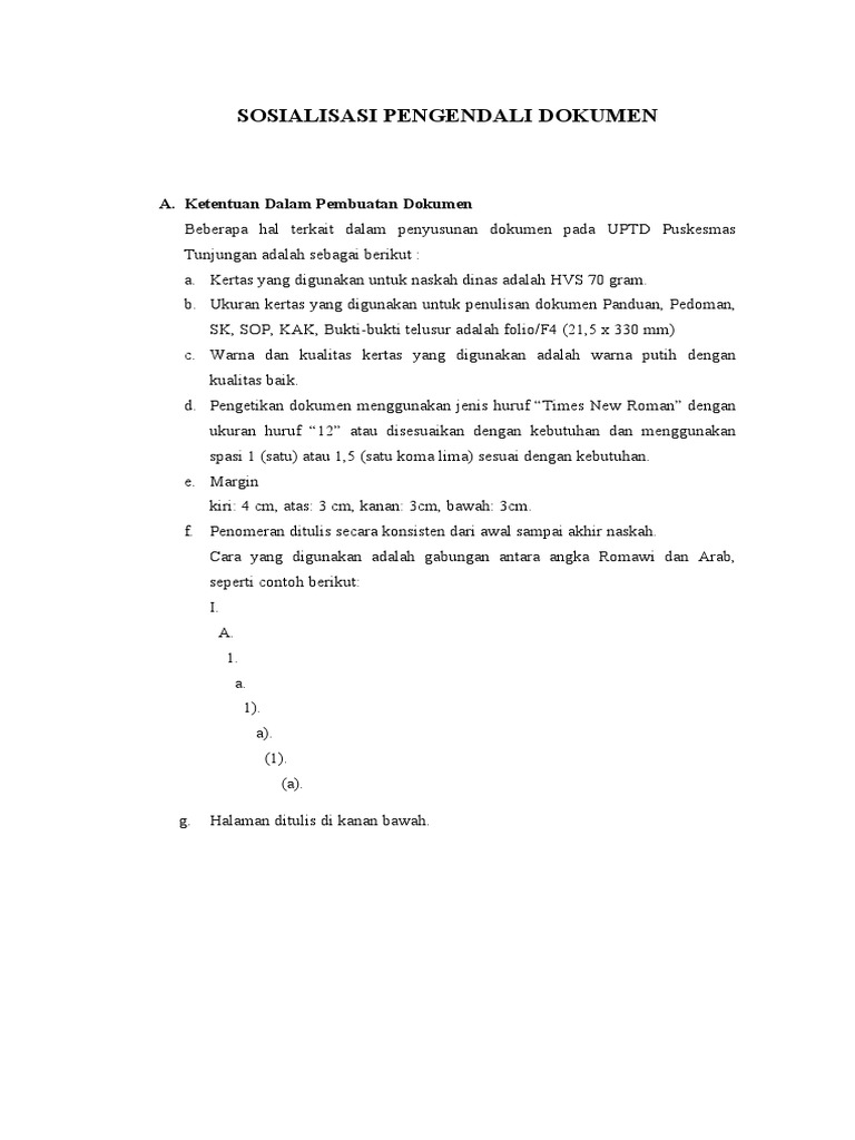 Sosialisasi Pengendali Dokumen | PDF | Karier & Perkembangan