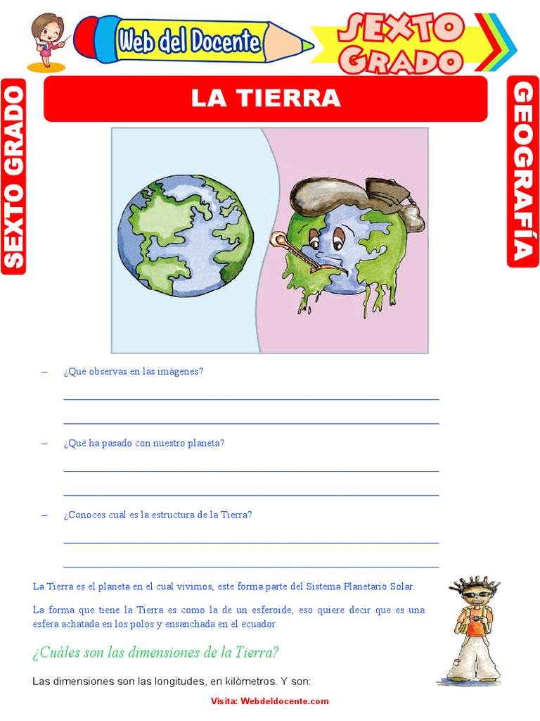 La Tierra para Sexto Grado de Primaria | PDF | Tierra | Ecuador