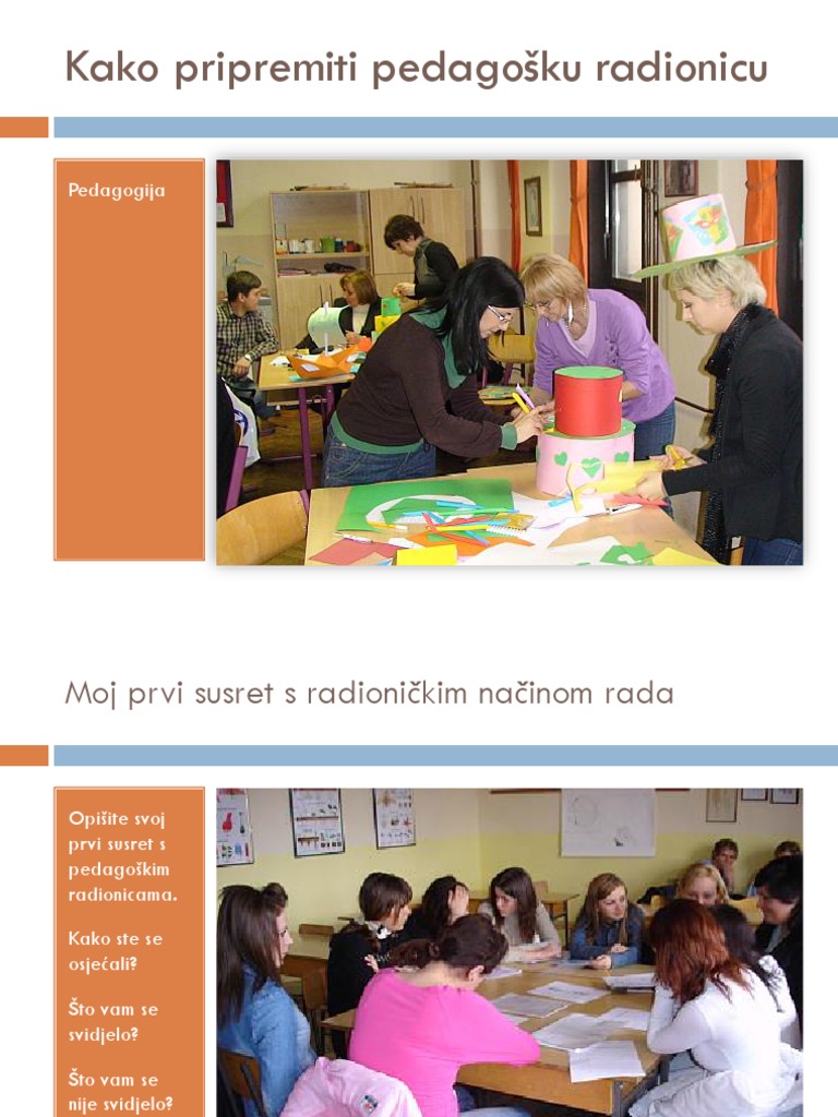 Kako Pripremiti Pedagošku Radionicu | PDF