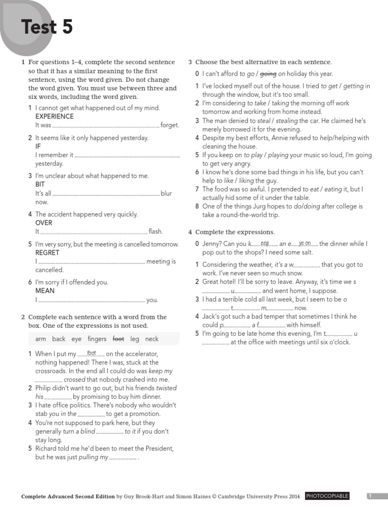 Complete Advanced Assessment Units 5&6 | PDF | Feeling | Cognition