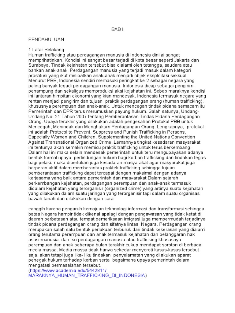 Isbd Perdagangan Manusia | PDF