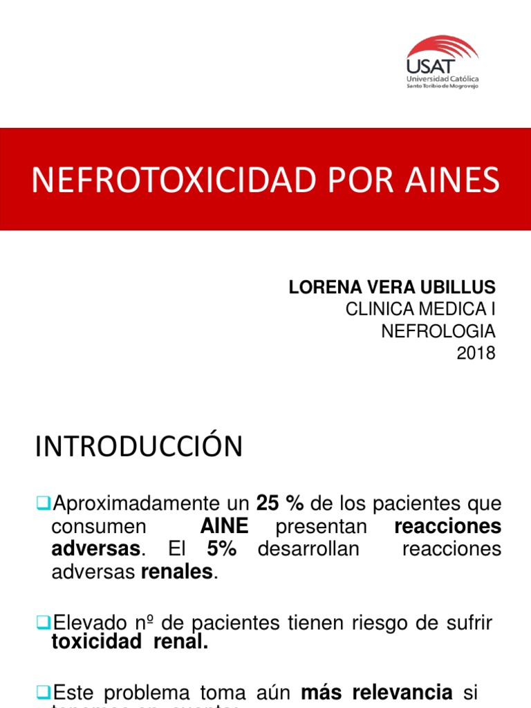 Nefrotoxicidad por AINES y Riesgos | PDF | Droga anti-inflamatoria ...