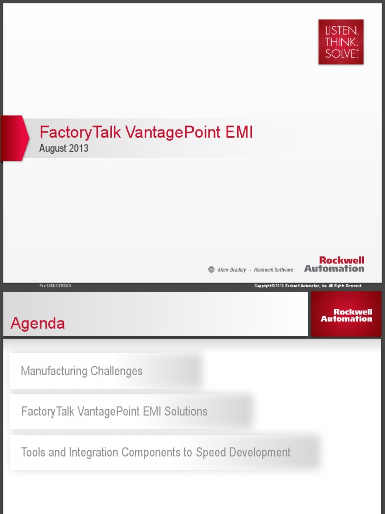 FactoryTalk VantagePoint EMI v5 0 Overview PPT EXTERNAL | PDF | Share Point | Microsoft Excel