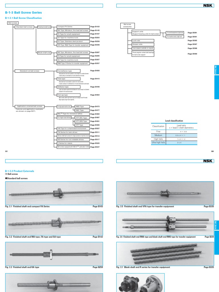 Ball Screw Classification and Series | PDF | Screw | Industrial Processes