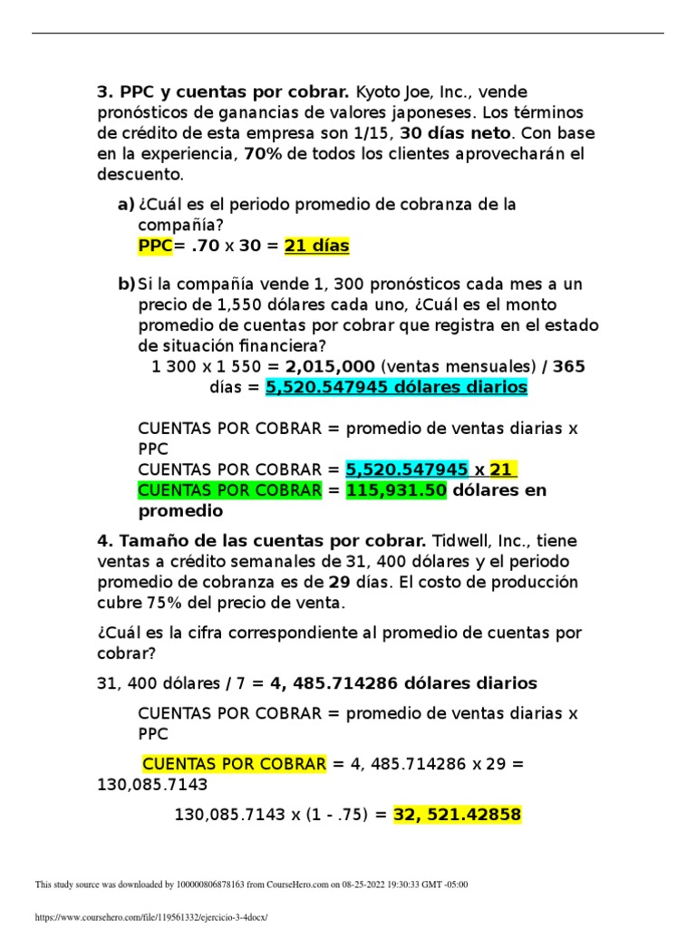 Ejercicio 3 4 | Descargar gratis PDF | Economias
