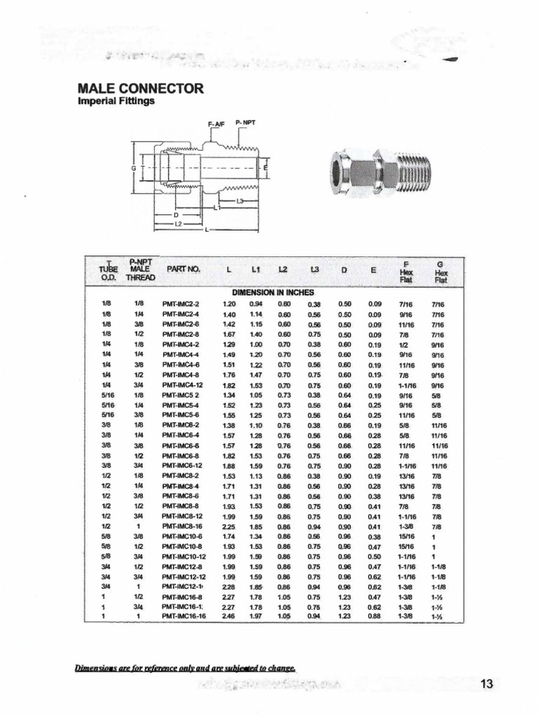Male Connector: Thread | PDF | Machining | Mechanical Engineering