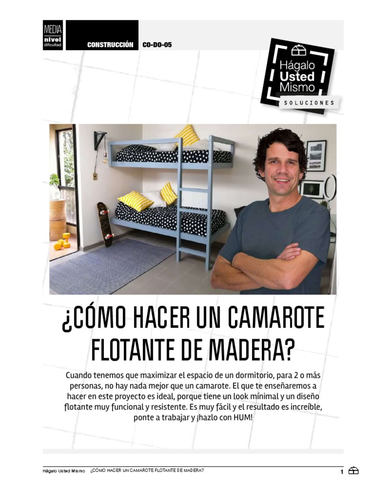 CO DO 05 Como Hacer Un Camarote Flotante de Madera | PDF | Tornillo ...