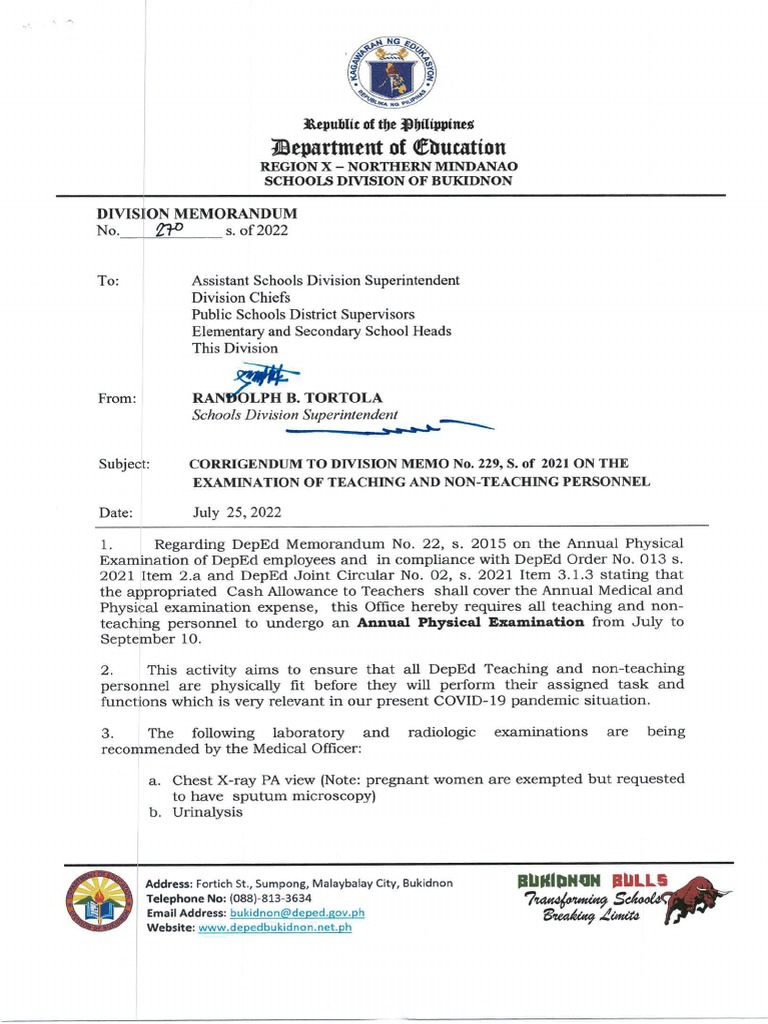 DM No. 270 S. 2022 | PDF