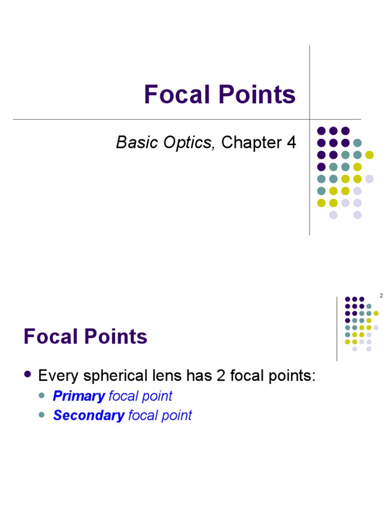 Focal Points: Basic Optics, Chapter 4 | PDF | Electrodynamics | Vision