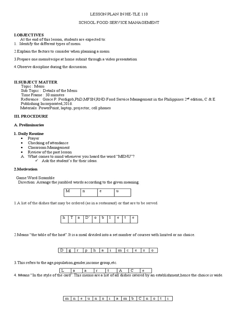 Menu Planning and Development Guide | PDF | Menu | Restaurants
