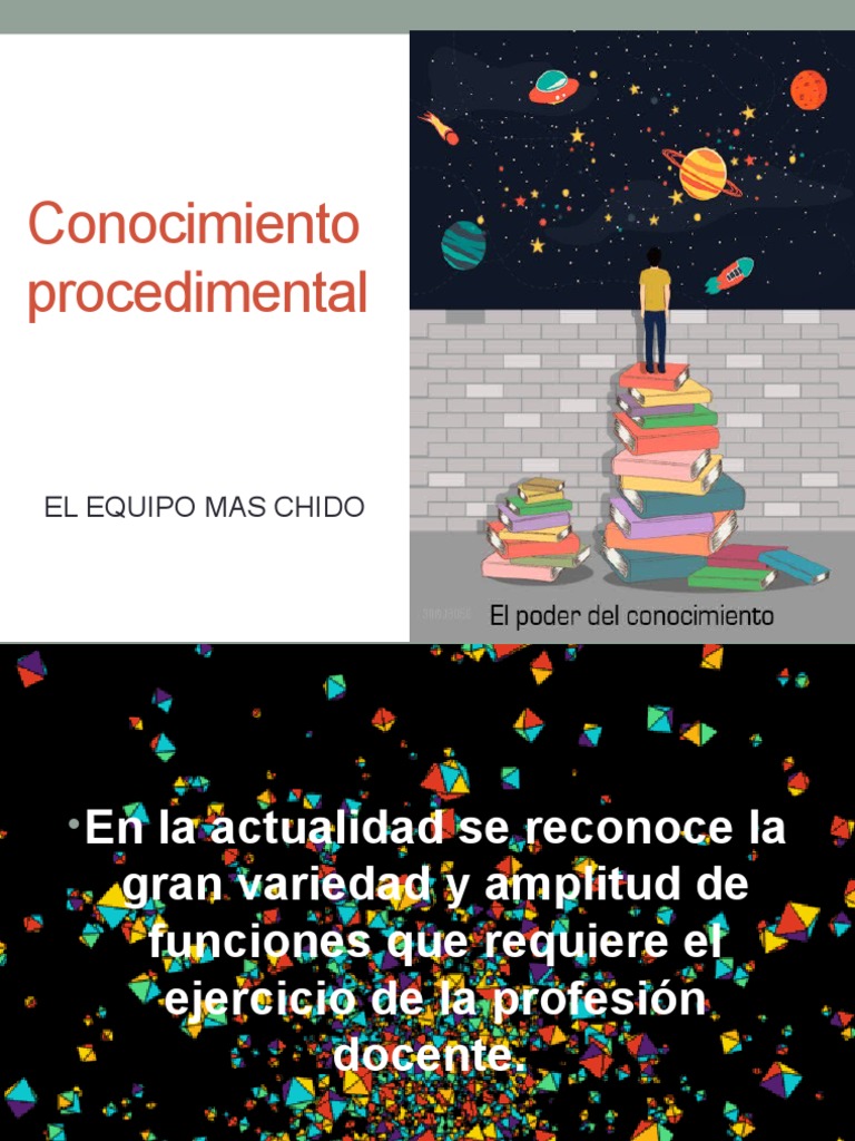 Conocimiento Procedimental | PDF | Evaluación | Conocimiento