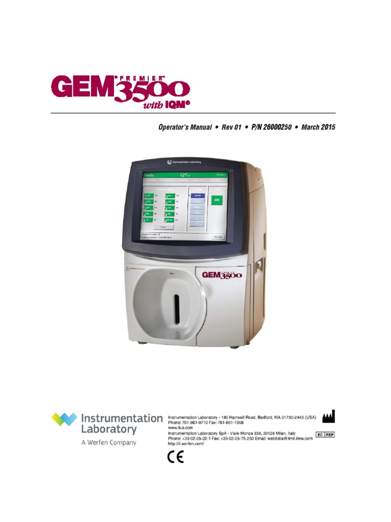 Om Gem3500 | PDF | Ac Power Plugs And Sockets | Hemoglobin