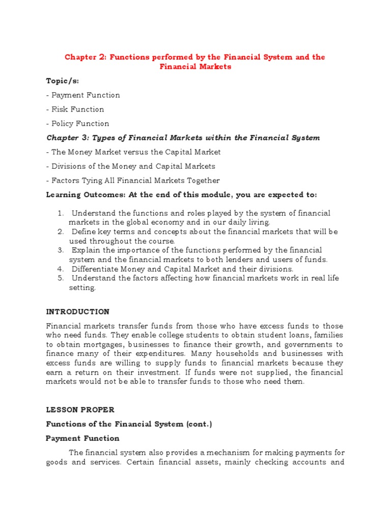 3 - Types of Financial Markets | PDF | Financial Markets | Insurance