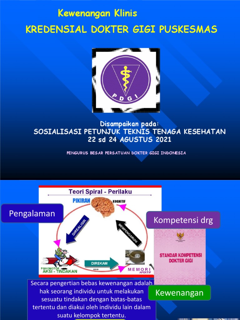 Pdgi - Kredensial Dokter Gigi Puskesmas | PDF