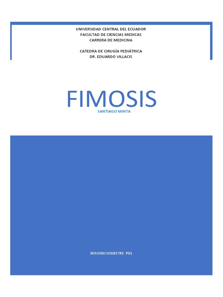 FIMOSIS | Descargar gratis PDF | Sistema Reproductor Mamífero | Causas ...