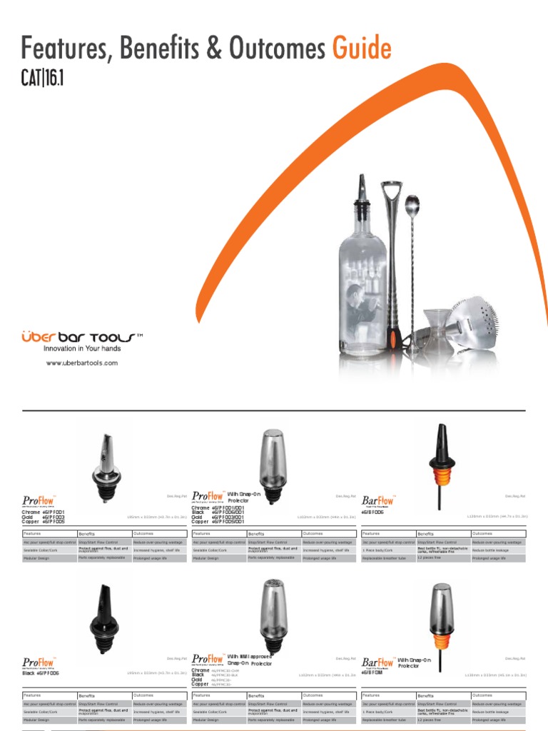 Uber Bar Tools - Catalog Horeca | PDF | Materials | Chemistry