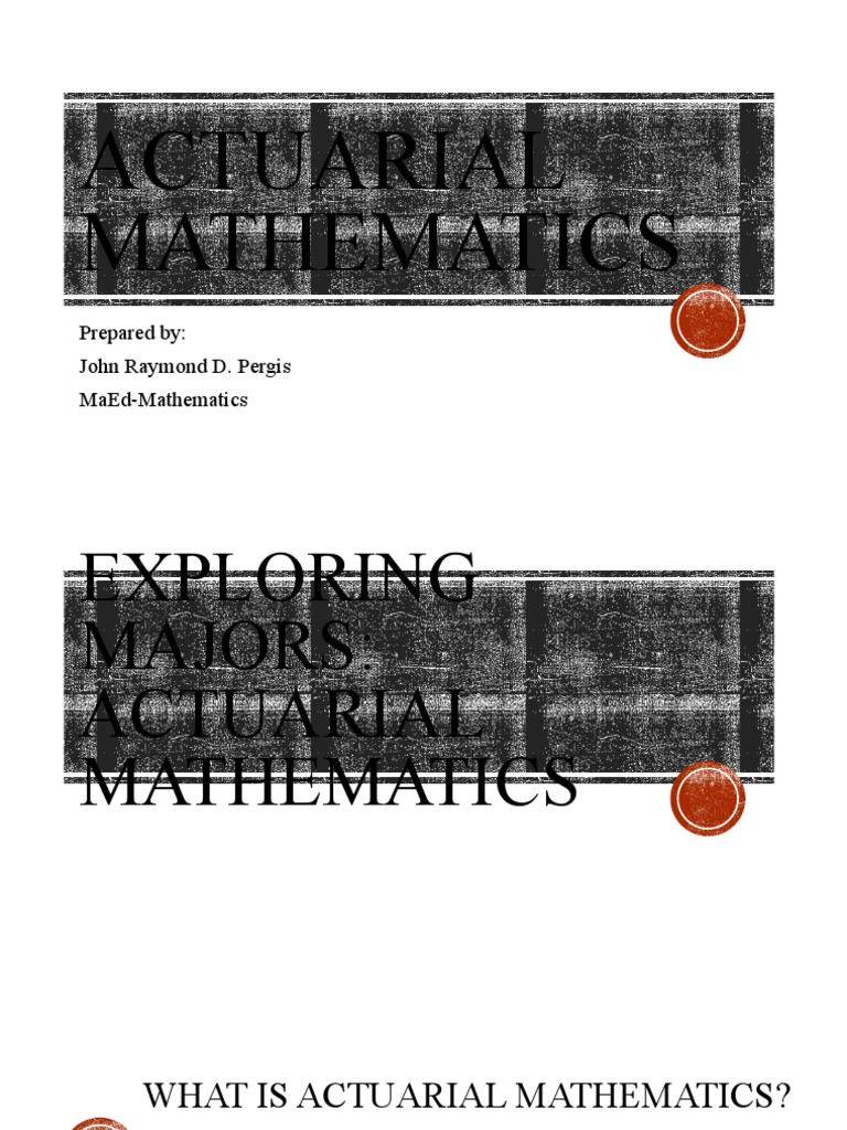 Actuarial Mathematics Report | Download Free PDF | Actuary | Actuarial ...
