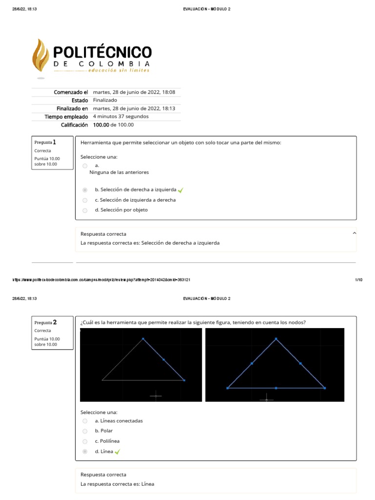 EVALUACIÓN - MÓDULO 2 Segundo Intento | PDF