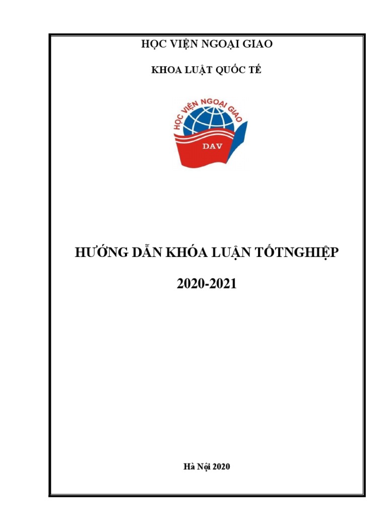 Hướng dẫn KLTN 2020-2021 final | PDF