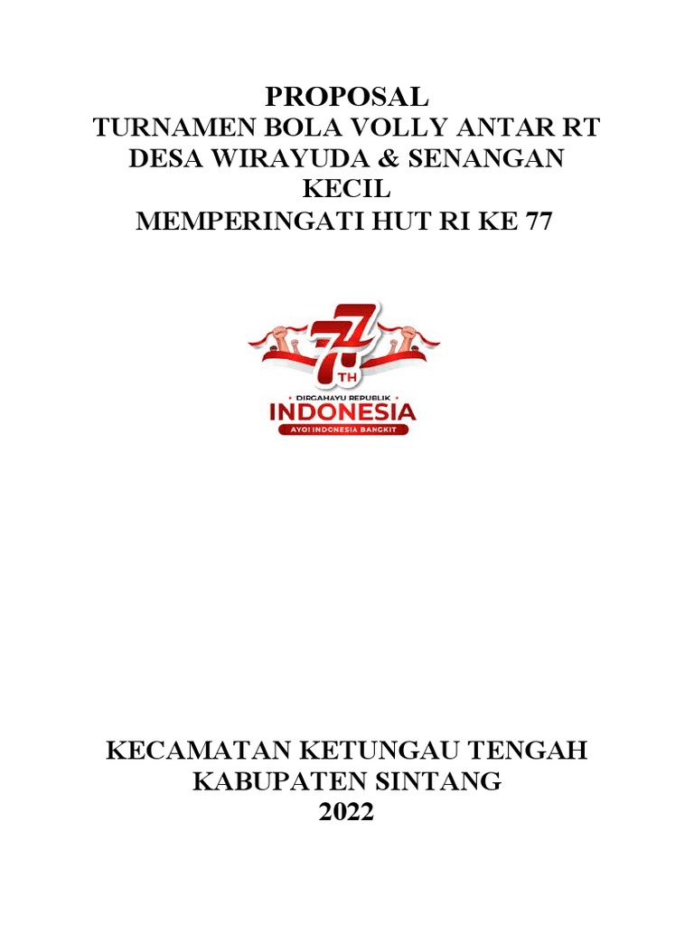 Proposal Volly Antar RT | PDF
