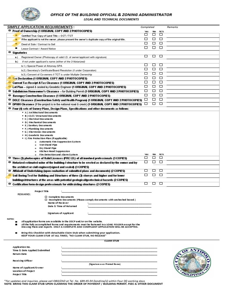 Building Permit Application Guide | PDF | Identity Document | Business