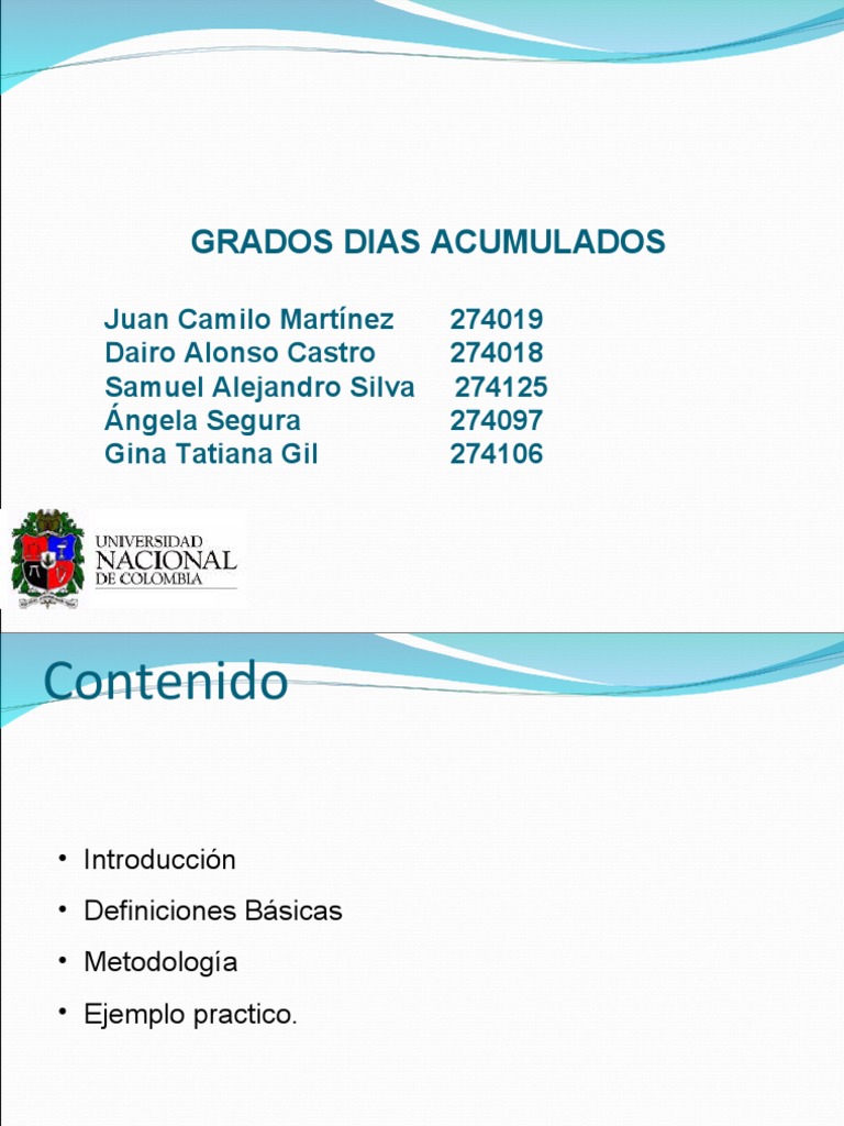 Grados Dias Acumulados | PDF | Temperatura | Calor