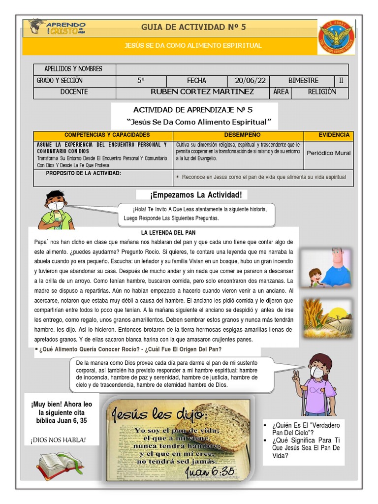 Jesús como el pan de vida espiritual | PDF | Panes | Jesús