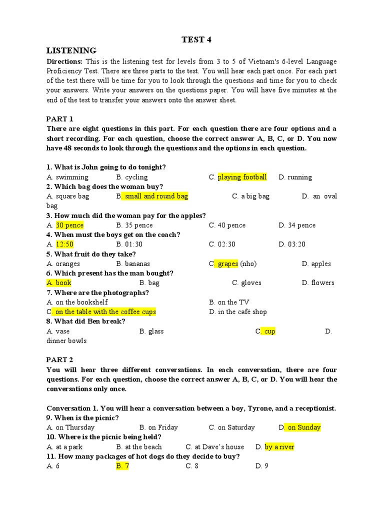 Understanding Listening Comprehension: A Test with Three Parts and ...