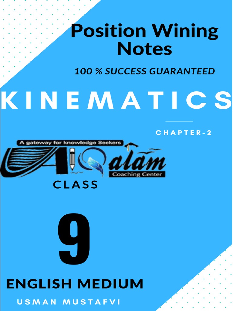 9th Class Physics Notes For Chapter 2 | PDF | Acceleration | Velocity