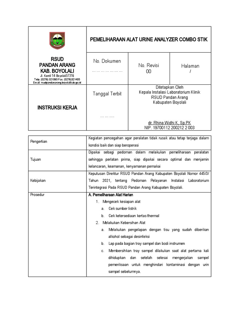 IK-Perawatan Urine Analyzer Combo Stick | PDF
