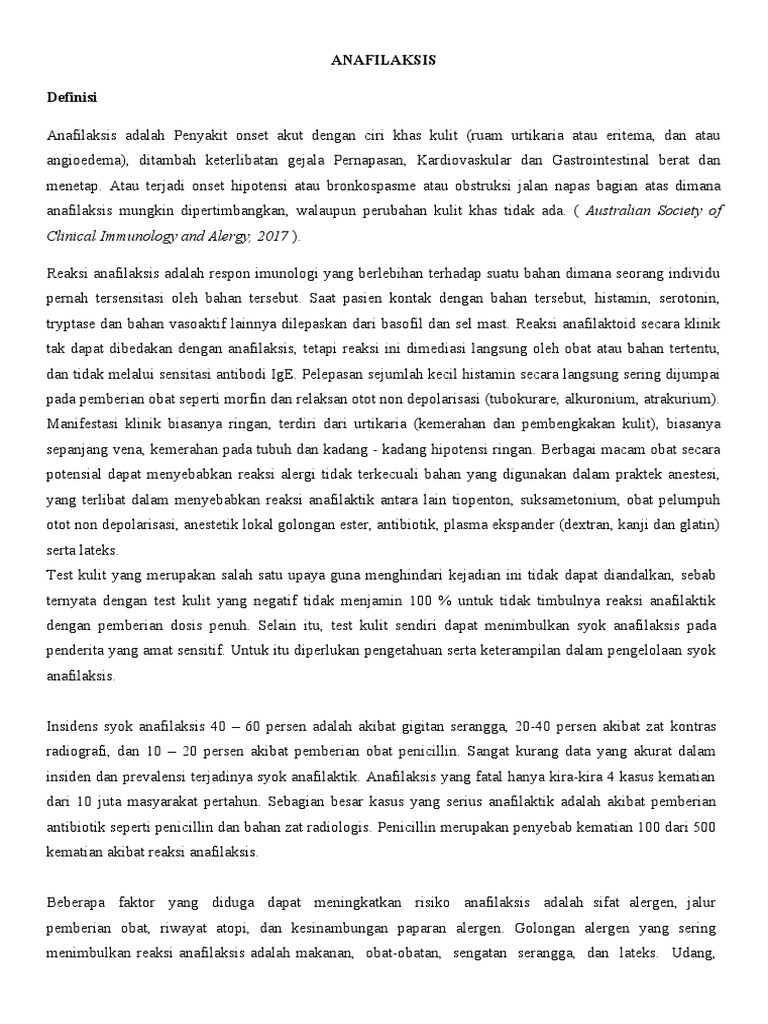 Penanganan dan Diagnosis Anafilaksis | PDF | Sains & Matematika