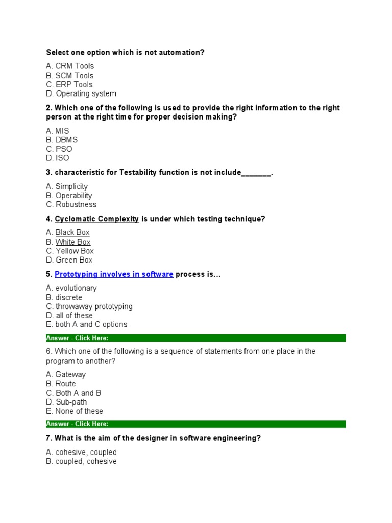 Quiz on Software Engineering Concepts and Methodologies | PDF | Software | Software Development