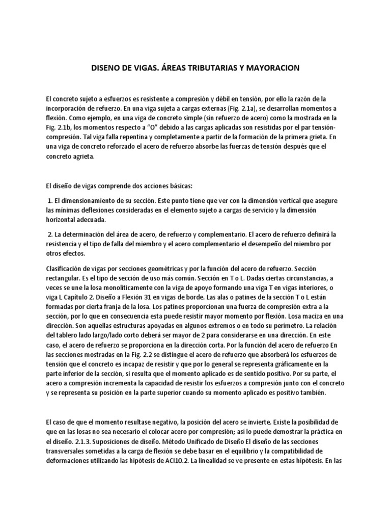 Diseno De Vigas Pdf Viga Estructura Doblar