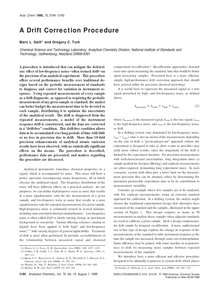 A Drift Correction Procedure | PDF | Outlier | Experiment