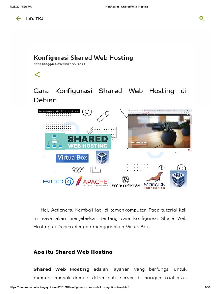 Konfigurasi Shared Web Hosting | PDF | Komputer