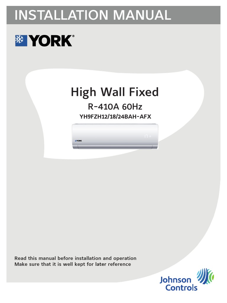 High Wall AC Installation Manual | PDF | Pipe (Fluid Conveyance ...