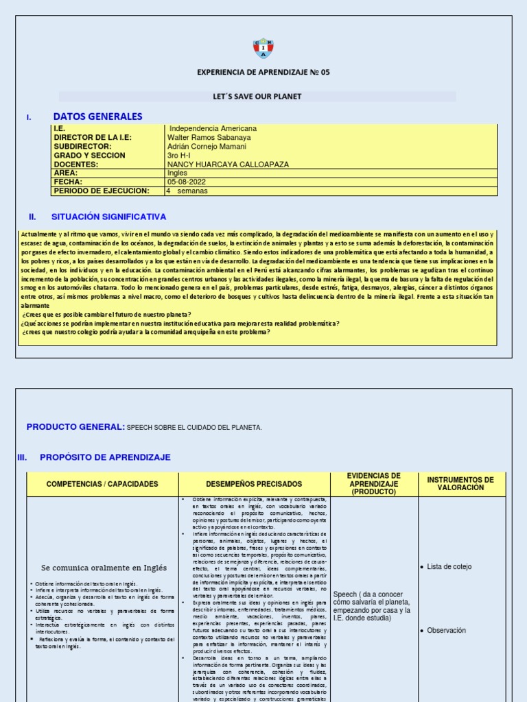 Eda 5 Lets' Save Our Planet | PDF | Entorno natural | Justicia