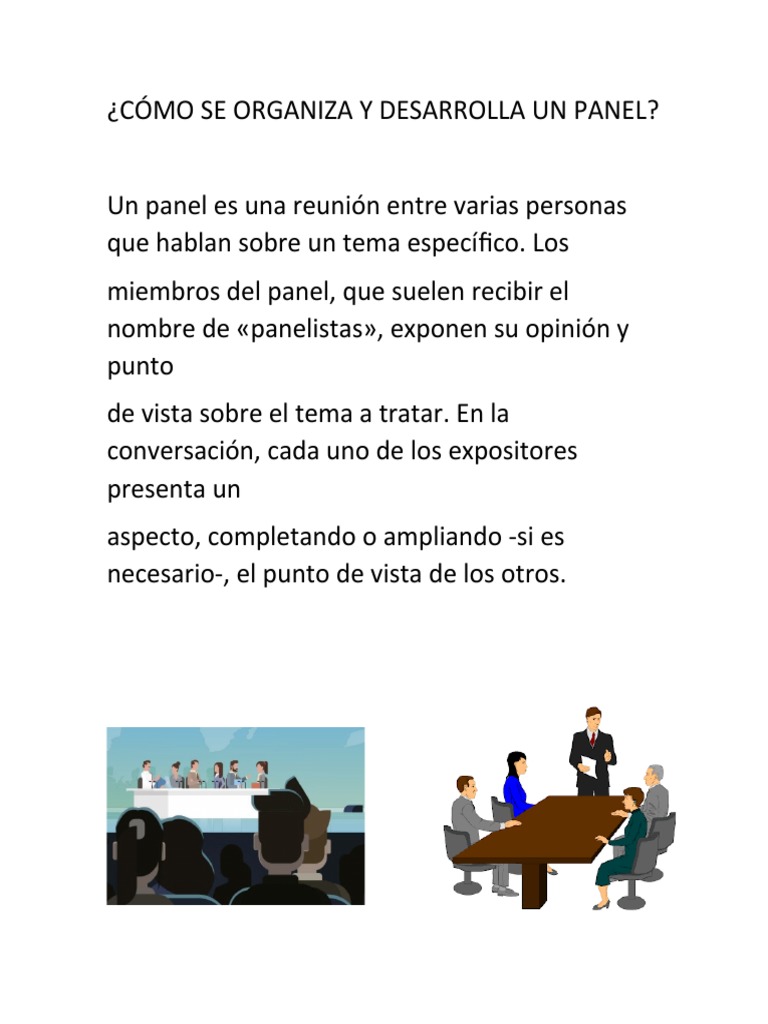 Cómo Se Organiza y Desarrolla Un Panel | PDF