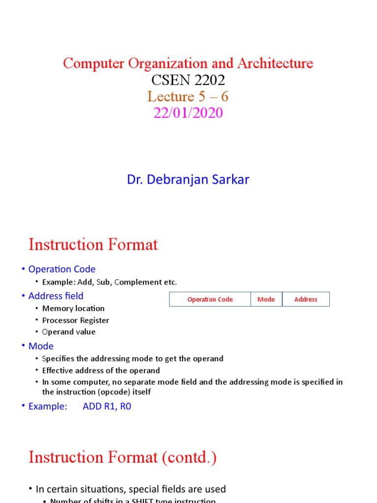 Lecture 5-6 Computer Organization and Architecture | PDF | Central Processing Unit | Computing