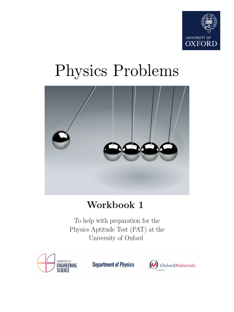 Physics Problems: Workbook 1 | PDF | Mass | Force