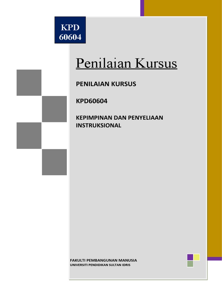 PENILAIAN KPD 60604 Kepimpinan Dan Penyeliaan Instruksional | PDF
